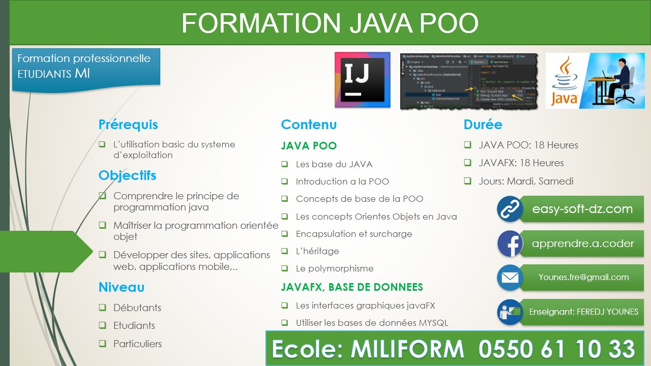 Formation Java POO – Easy-soft Formation Java POO – Easy-soft